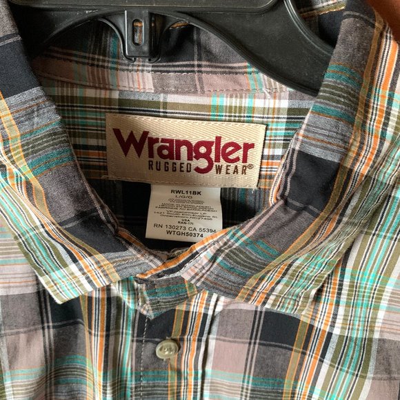 Wrangler | Shirts | Mens Wrangler Rugged Wear Advanced Comfort Shirt ...